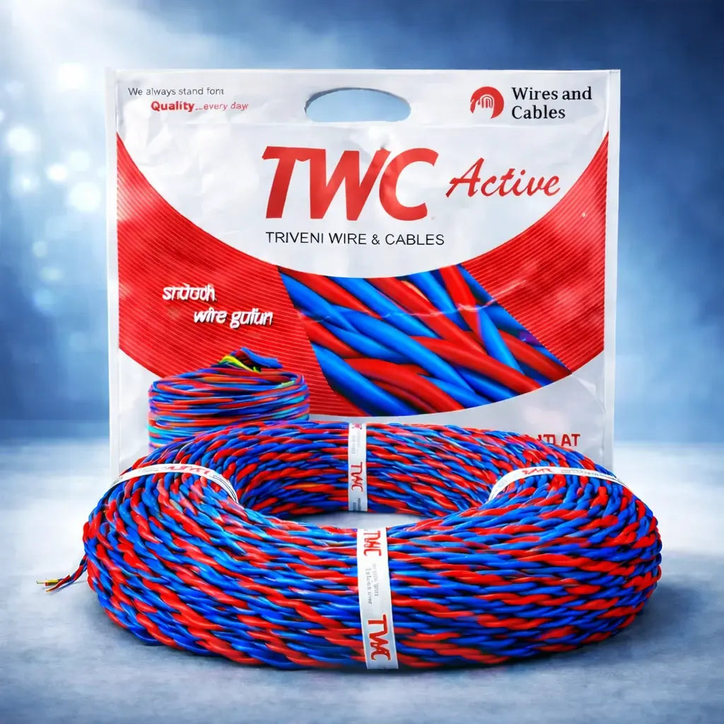 TWC 1 Sqmm Double Core Copper Electrical Wire – 90m | IS 694 | FR ...